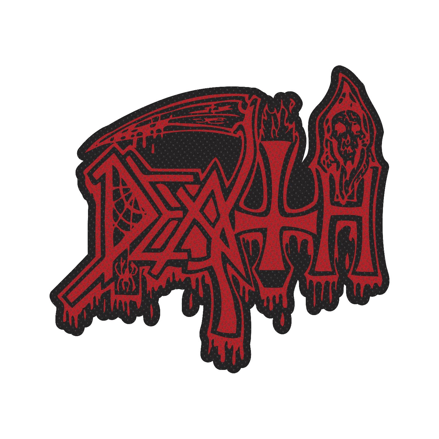Death 'Logo' Cut Out Woven Patch - Heavy Metal Online